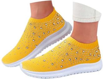 Generic Chaussures &eacute;l&eacute;gantes &agrave; enfiler pour femme - Chaussures de sport plates et tendance - Pour lext&eacute;rieur, la marche, le fitness, les infirmi&egrave;res - Chaussu