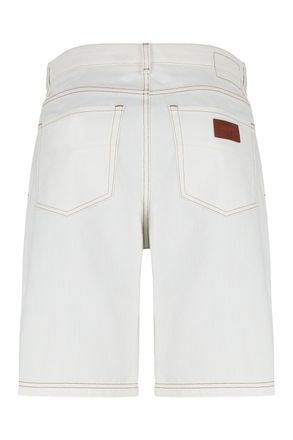 Fendi Mens Bermuda Shorts Ecru Cotton