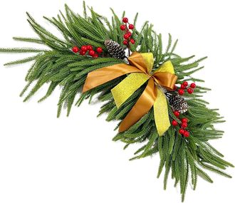 Generic Weihnachtskranz | 27 Tannenkranz Weihnachtsschmuck - F&uuml;r Innenspiegel Wandmantel Kamin Wohnzimmer Schlafzimmer B&uuml;ro Bauernhof Party Winter