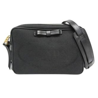Prada Pre-owned Logo Jacquard Sac bandouli&egrave;re - Femme - Pre-owned - Noir - Taille: ONE Size