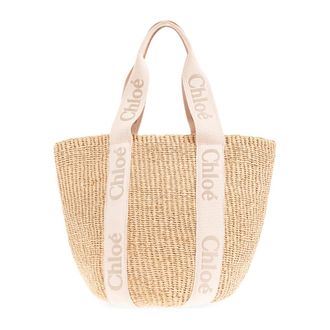 Chlo&eacute; Woody Large Shopper Bag - - Bags - Damen - Beige - ONE SIZE