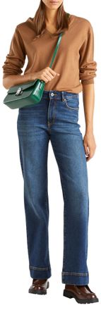 Benetton Damen Pantalone 4SRNDE01V Hose, Blu