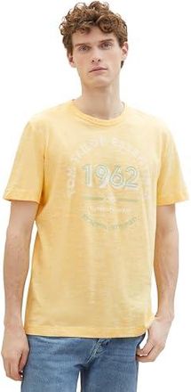 Tom Tailor 1040819 T-Shirt, 35206-Sunny Yellow Finestripe, L Homme