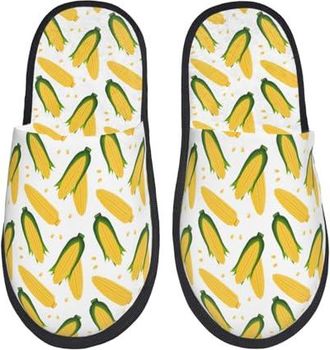 Generic Pantoufle Maison Impression D&Eacute;pis De Ma&iuml;s Hiver Chaussures Chaudes Antid&eacute;rapantes Hiver Pantoufles Doux Chaussons Maison Pour H&ocirc;tels Chambre Salon M