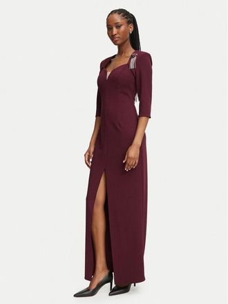 Rinascimento Rinascimento Abendkleid CFC0125271003 Dunkelrot Slim Fit