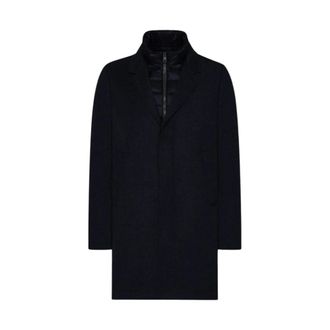 Duno Abnehmbarer Technischer Wollmantel - - Coats - Herren - Blau - 2XL