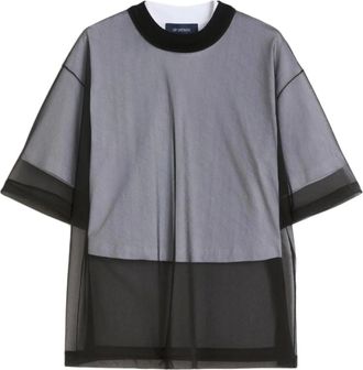 Sportmax Femme, Tops, Noir, Taille: 40 FR Cotton T-shirt