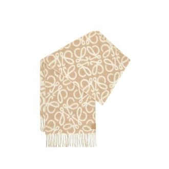 Loewe &Eacute;charpe jacquard Anagram en alpaga et laine m&eacute;lang&eacute;s