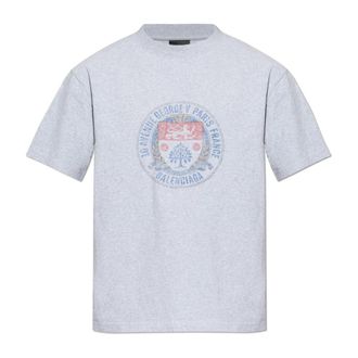 Balenciaga Bedrucktes T-Shirt - - Tops - Herren - Grau - S