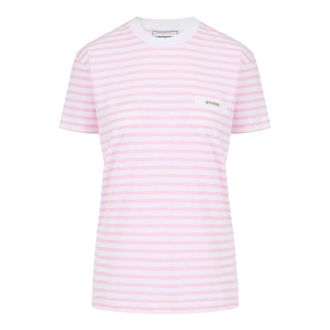 Iceberg Femme, Tops, Rose, Taille: 38 FR T-shirt Ray&eacute; en Jersey de Coton