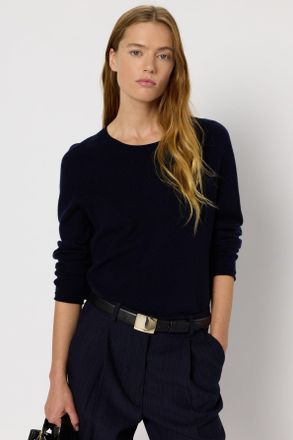 Gerard Darel Pull roulot&eacute; en laine - EVA - Marine