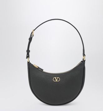 Valentino Garavani Vlogo Signature Mini Hobo bag in black leather