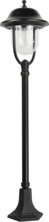 Licht-Erlebnisse Wegeleuchte Au&szlig;en aus Aluguss schwarz IP43 H:117cm rustikal E27 bis 60W f&uuml;r Hof Garten Wegeleuchte Weglampe Au&szlig;enleuchte Au&szlig;enlampe Stehleuchte