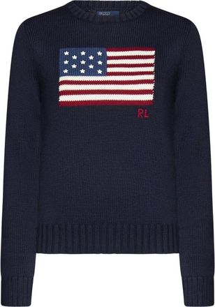 Polo Ralph Lauren Femme, Pulls, Bleu, Taille: 40 FR Maille Ras du Cou
