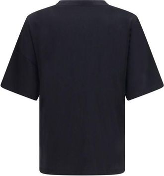 Palm Angels Logo-Graphic Cotton T-Shirt - Black