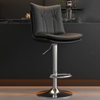 Generic GIZNXBA Barhocker Leder Drehbare Barstuhl In Thekenh&ouml;he Mit R&uuml;ckenlehne Drehbarer Fr&uuml;hst&uuml;ckshocker Tresenhocker K&uuml;che Mit Metallfu&szlig; Barhocker F&uuml;r Essz