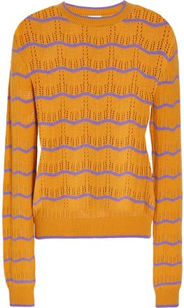 8 by YOOX COTTON BLEND STRIPED JUMPER