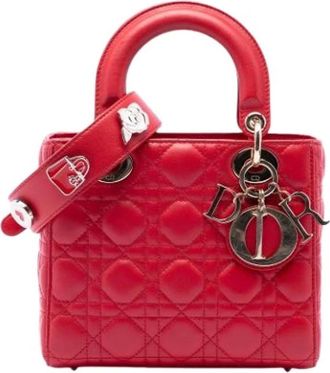 Dior Sac &agrave; main Lady Pre-owned - Femme - Pre-owned - Rouge - Taille: ONE Size