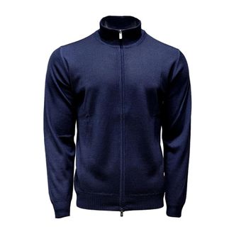 Fedeli Favonio Cardigan - - Knitwear - Herren - Blau - M