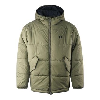 Fred Perry s gr&uuml;ne Primaloft-Jacke mit Kapuze