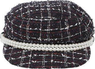 Maison Michel Femme, Accessoires, Multicolore, Taille: L New Abby Tweed Cap