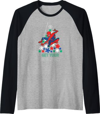 MARVEL Spider-Man Christmas Holiday Get Your Jingle On Raglan