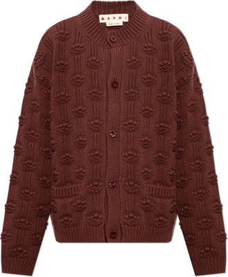 Marni Cardigan en Laine avec Poches - Homme - Pulls - Brun - Taille: M