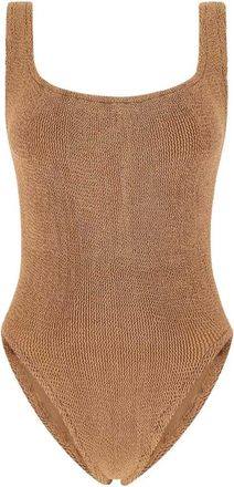 Hunza G Femme, Maillots de bain, Brun, Taille: ONE Size Square Neck Swim