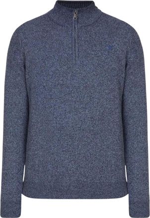 Hackett Pull zipp&eacute; en laine dagneau - Homme - Pulls - Bleu - Taille: 2XL