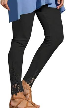 Generic Jean Large Court Femme Pantalons Polaire Fitness Patte Paillette Classe Resille Homewear Ethnique Joy Trois Complet C&ocirc;t&eacute; W28 Brun Boutons Coup&eacute; Fourru