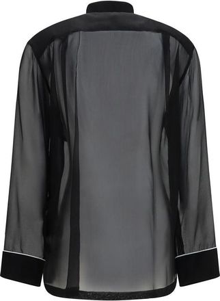 Dolce & Gabbana Sheer Silk Chiffon Blouse - Black