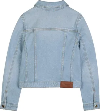 Chlo&eacute; Stretch Cotton Denim Jacket - Gray