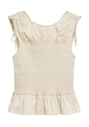 Comma Blusentop Bluse Gesmoktes Top mit Volants