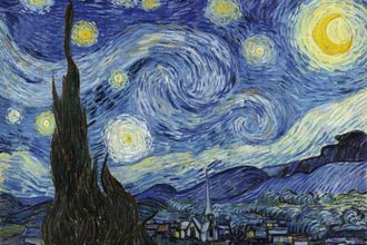 1art1 Vincent Van Gogh Die Sternennacht, 1889 Selbstklebende Fototapete Poster-Tapete 180x120 cm