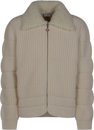 Casablanca Homme, Vestes, Blanc, Taille: S Veste Rembourr&eacute;e C&ocirc;tel&eacute;e