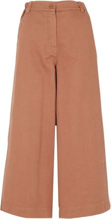 Max Mara Femme, Pantalons, Brun, Taille: 46 FR Wide Pantalons