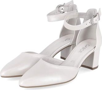 Gabor 81.340.60 Escarpins en cuir lisse pour femme Blanc Taille 35, Blanc., 40.5 EU
