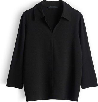 someday Poloshirt Keora Poloshirt aus Webware mit weichem Griff Schmale Passform, figurbetont und elastisch