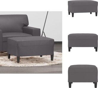 vidaXL Fußhocker Grau 70x55x41 cm Kunstleder - Sitzsack - Hocker - Fußhocker - Grau - Kunstleder