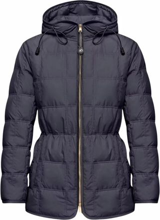 Moncler Doudoune Courte &agrave; Capuche Cygnet - Femme - Vestes - Bleu - Taille: 36 FR