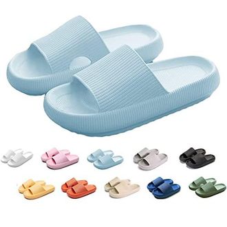 Generic Sliders Nuage pour homme et femme avec ext&eacute;rieur &eacute;pais, antid&eacute;rapant et imperm&eacute;able pour int&eacute;rieur et ext&eacute;rieur, bleu clair, 42.5/43 EU