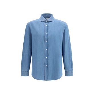 Brunello Cucinelli Cotton Denim Shirt - Blue