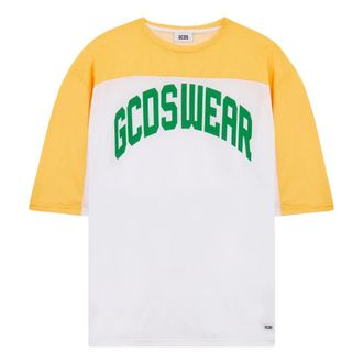 GCDS Color-Block T-Shirt - - Tops - Herren - Gelb - XL