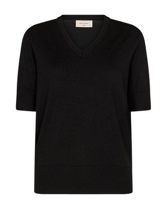 Freequent Kurzarmpullover FQKATIE-PULLOVER mit V-Ausschnitt