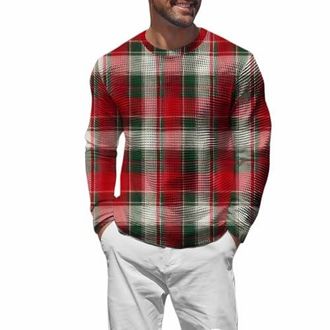 Generic Chemise gaufr&eacute;e pour homme adulte, chemise &agrave; carreaux de couleur contrast&eacute;e &agrave; manches longues, chemise &agrave; carreaux d&eacute;contract&eacute;e, vintage, l&eacute;g&egrave;re, confo