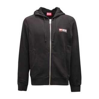 Diesel S-Ginn-Hood-Zip-Div Sweatshirt - - Sweatshirts & Hoodies - Herren - Schwarzk - L