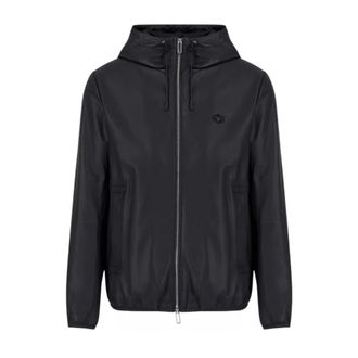 Armani Kapuzen-Nappa-Jacke - - Jackets - Herren - Schwarzk - XL