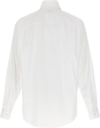 Alexander McQueen Skull-Embroidered Cotton Poplin Shirt - White