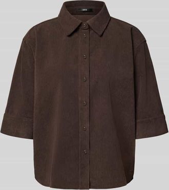 Zero Regular Fit Bluse aus Cord mit 1/2-Arm