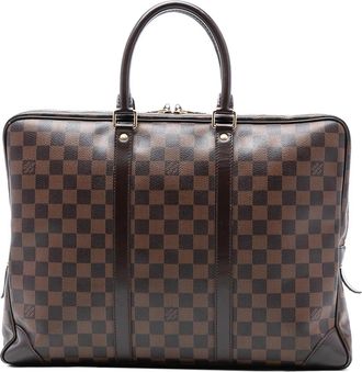 Louis Vuitton Crossbody Bags - Damier Ebene Porte Documents Voyage PM - Gr. unisize - in Braun - f&uuml;r Damen
